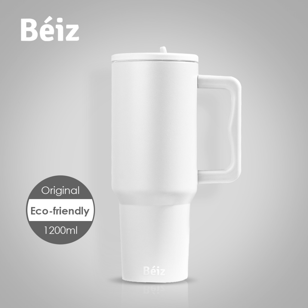 Jual Beiz - 1200ml White - Botol Straw Tumbler Stainless Cup Vacuum ...
