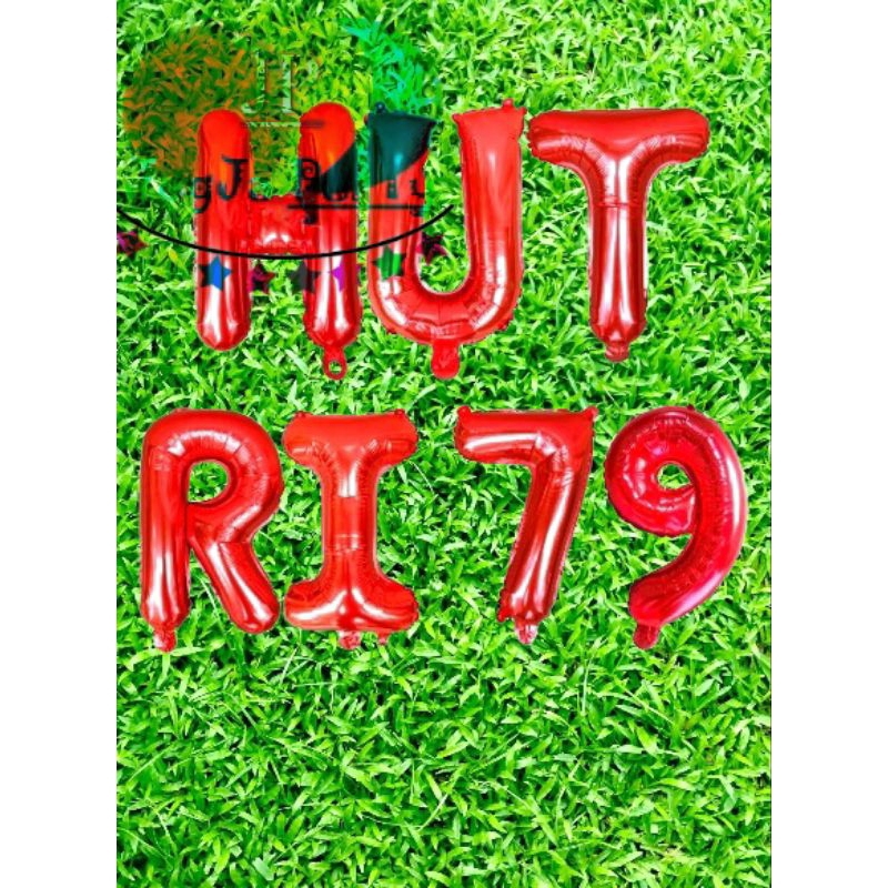 Jual Balon huruf HUT RI 79 dekorasi kemerdekaan balon dirgahayi ri di ...