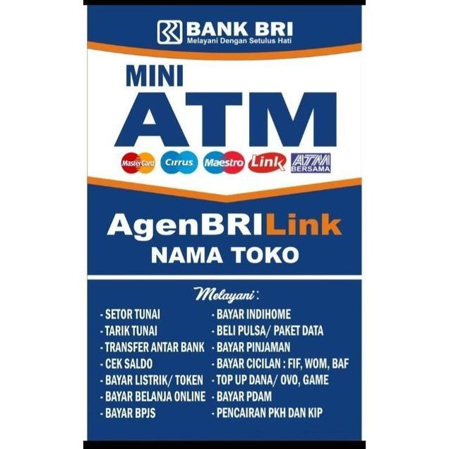 Jual 787 - Stiker BRI MINI ATM, Sticker Vinyl, Premium, Tahan Air ...