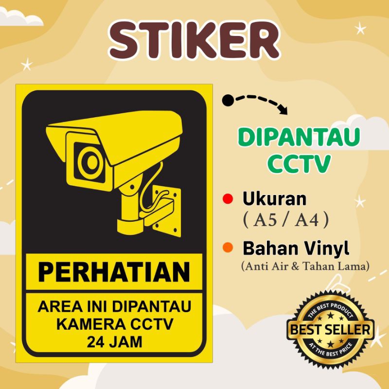 Jual STIKER AREA INI DIPANTAU CCTV | Shopee Indonesia