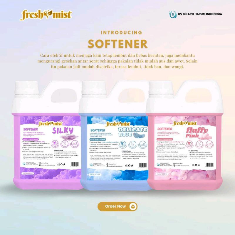 Jual Softener Fresh mist 1 liter 3 varian | Shopee Indonesia