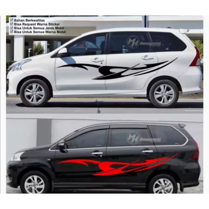 Jual sticker mobil Toyota avanza stiker cutting avanza striping list ...