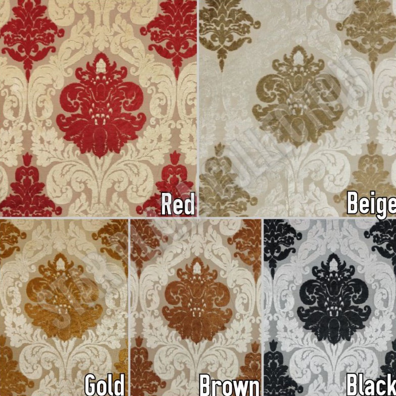 Jual KODE F97D Kain Bludru Beludru Halus Mewah Premium Velvet Motif ...
