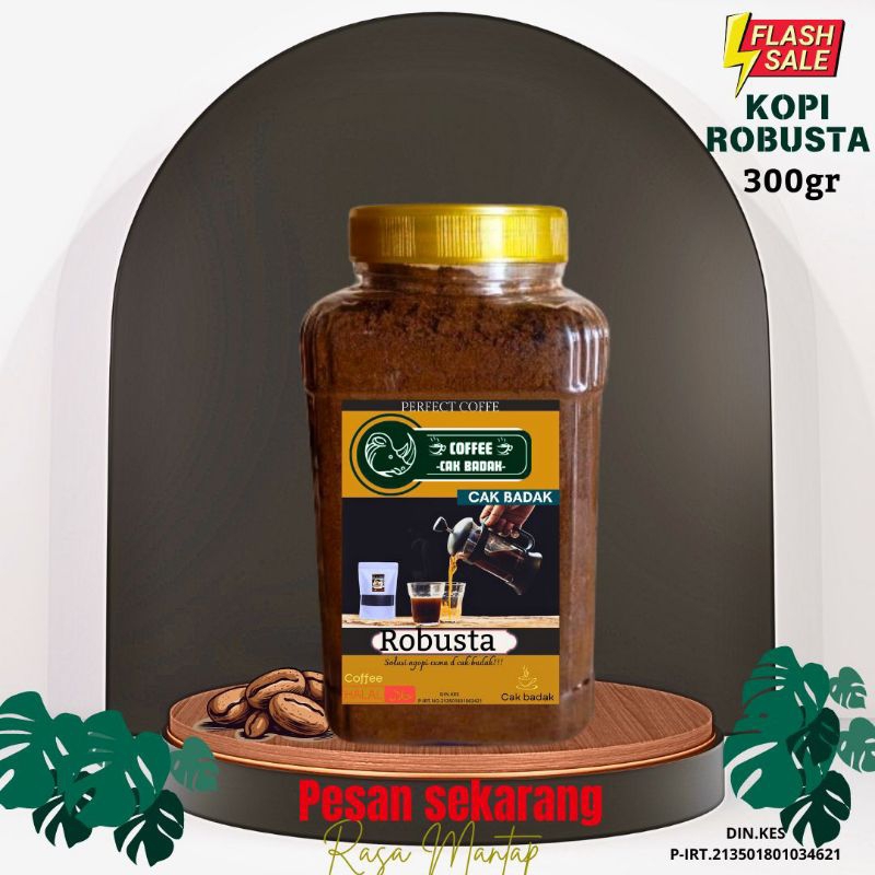 Jual Kopi bubuk Robusta isi 300 gr kopi murni spesial kemasan toples ...