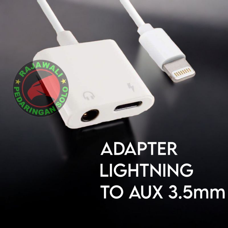 Jual ADAPTER LIGHTNING TO AUX 3.5mm Colokan Ipon to Jack 3.5mm earphone ...