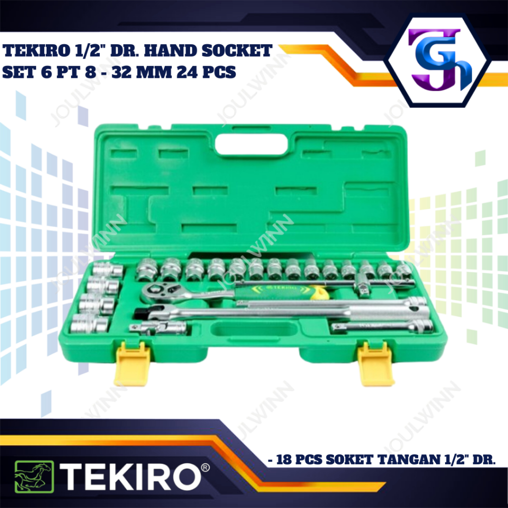 Jual TEKIRO 1/2" Dr. Set 6 Pt 8 - 32 Mm (Tb Plastik) (Sm) 24 Pcs | Shopee Indonesia