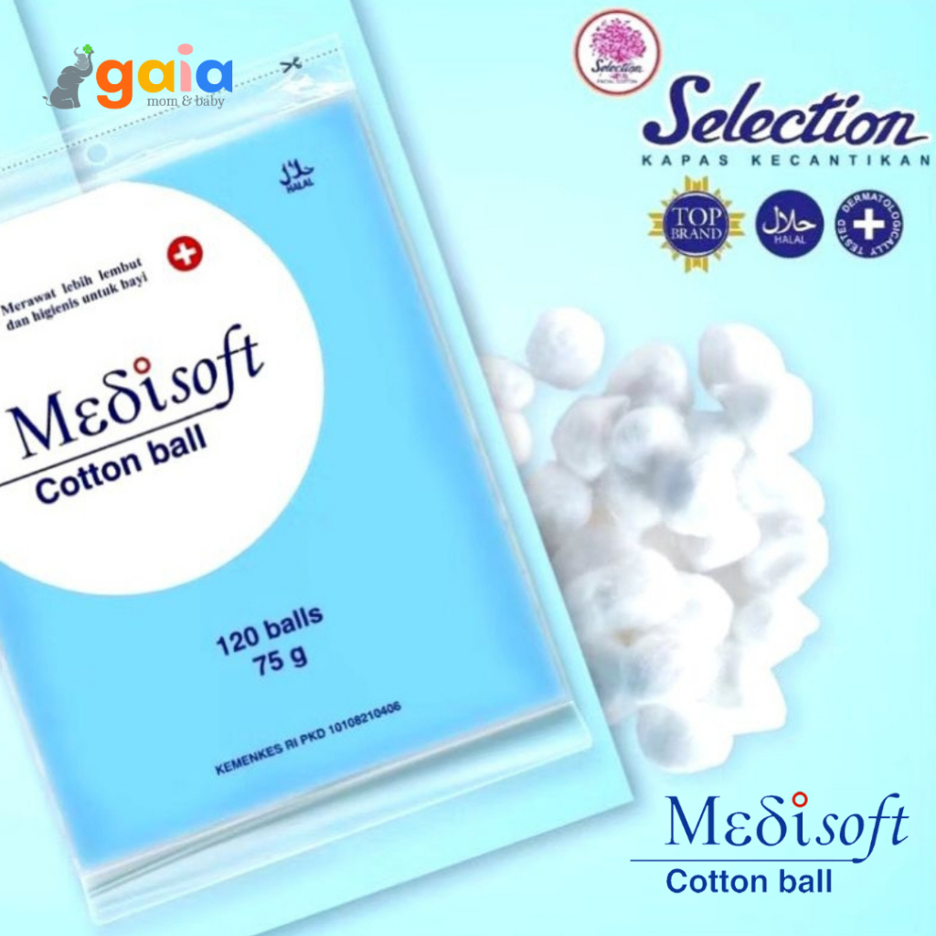 Jual Medisoft Cotton Ball 75gr 120 balls | Kapas Bulat | Shopee Indonesia