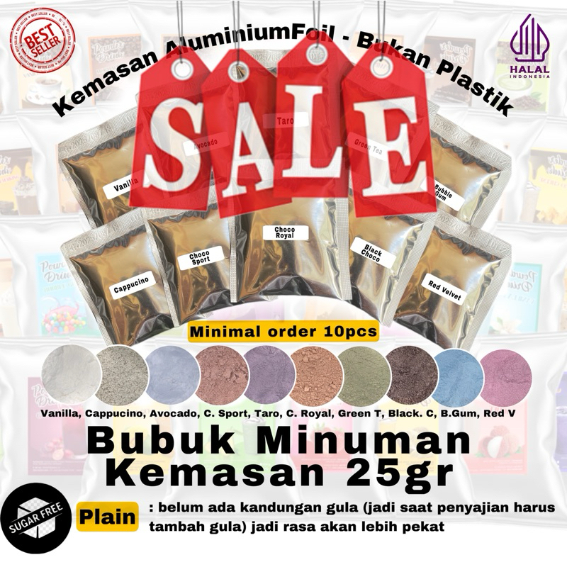 Jual Bubuk Minuman Rasa 25gr Teh Bubuk Minuman Kekinian Bubuk Boba ...