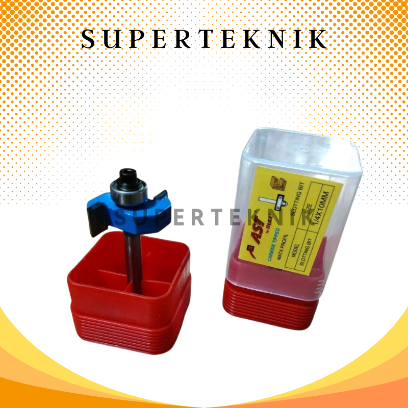 Jual Mata Profile Kayu Trimer 1/4" x 10 mm Slotting Trimmer Bit Sloting ...