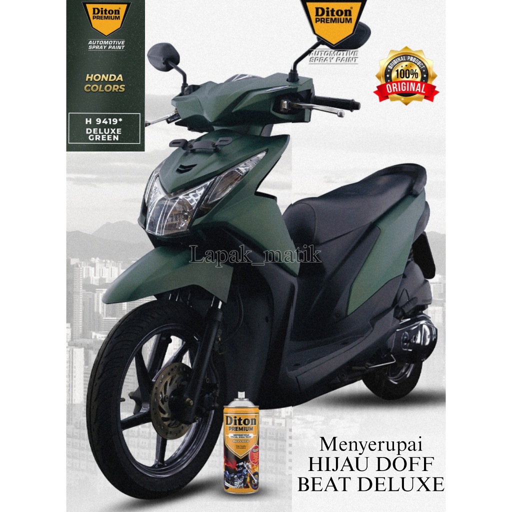 Jual Pilok DITON PREMIUM DELUXE GREEN H9419 400ml HIJAU DOFF BEAT ...