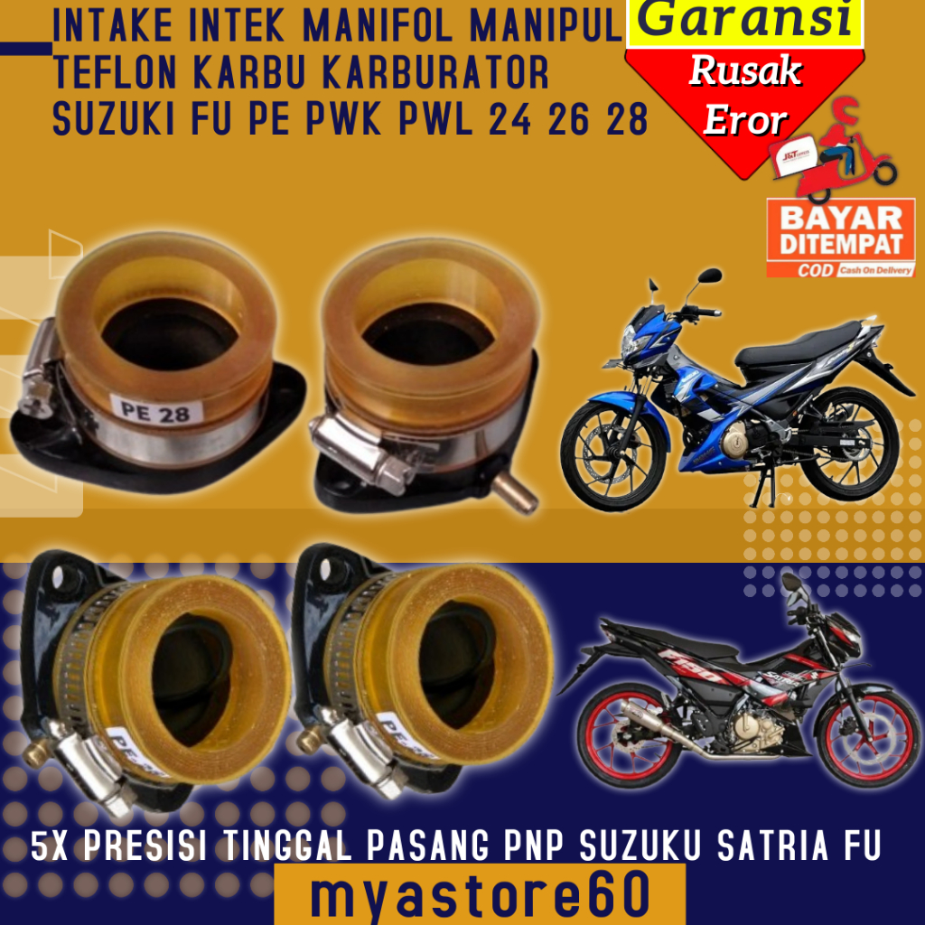 Jual Intake Intek Manifol Manpul Manipol Teflon Teplon Carbu Karbu Karburator Suzuki Satria Fu ...