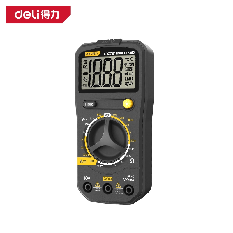 Jual Deli Multimeter/Alat Ukur Arus Listrik Digital 600V AC DC Diode ...