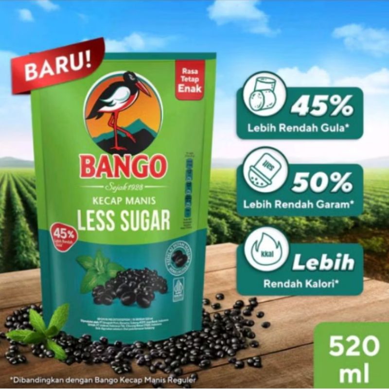 Jual Kecap Bango Less Sugar 520 Ml | Shopee Indonesia