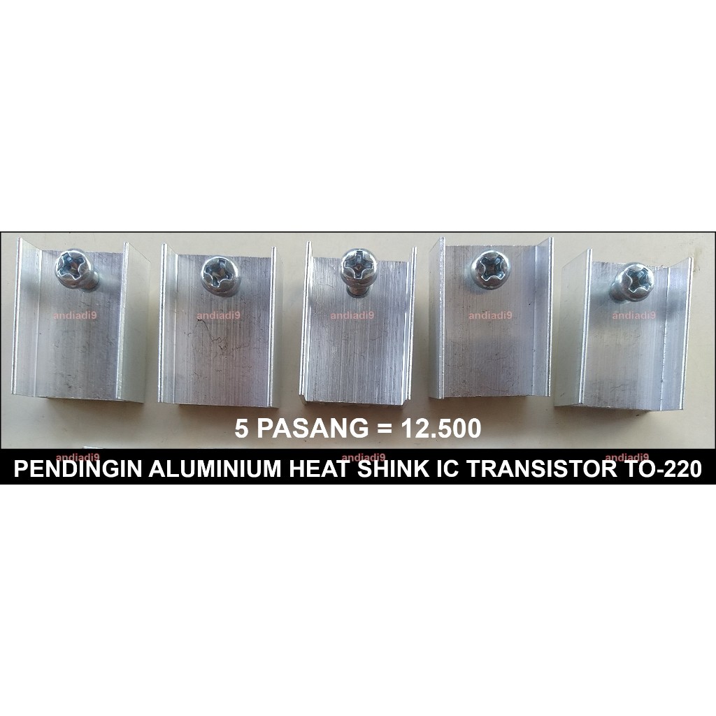 Jual PENDINGIN HEAT SHINK HEATSHINK ALUMINIUM IC TRANSISTOR TO-220 TO ...