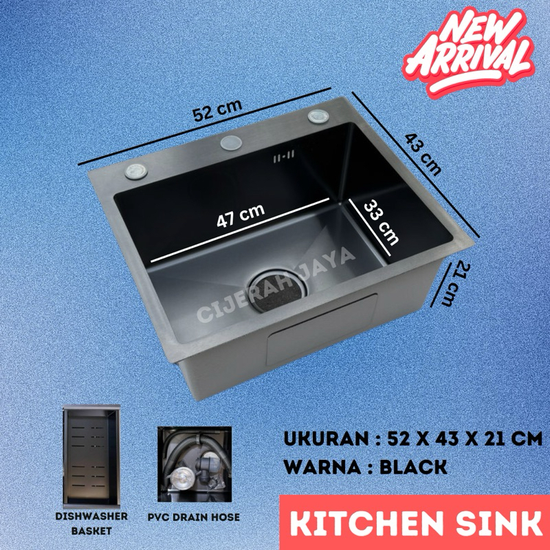 Jual PAKET KITCHEN SINK 5040 BAK CUCI PIRING STAINLESS MINIMALIS SUS ...