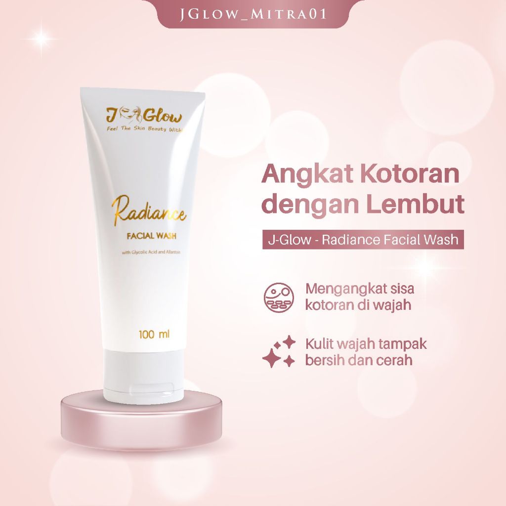 Jual J-Glow Radiance Facial Wash Kulit Normal Dan Kering Bpom 100 ML ...