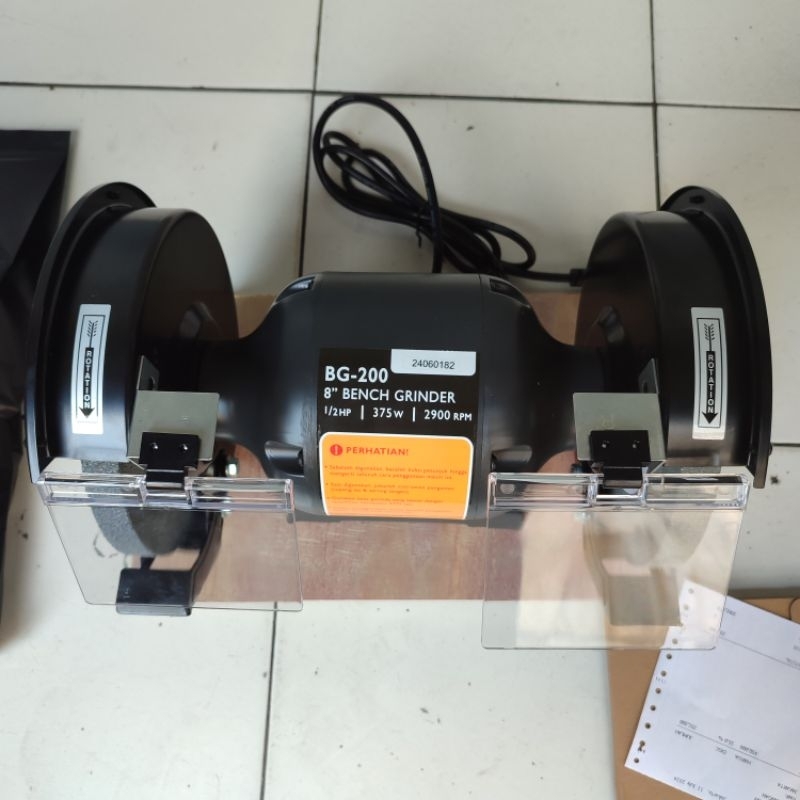 Jual Mesin gerinda duduk 10 inch 3 phase bench grinder tjap mata 380V ...