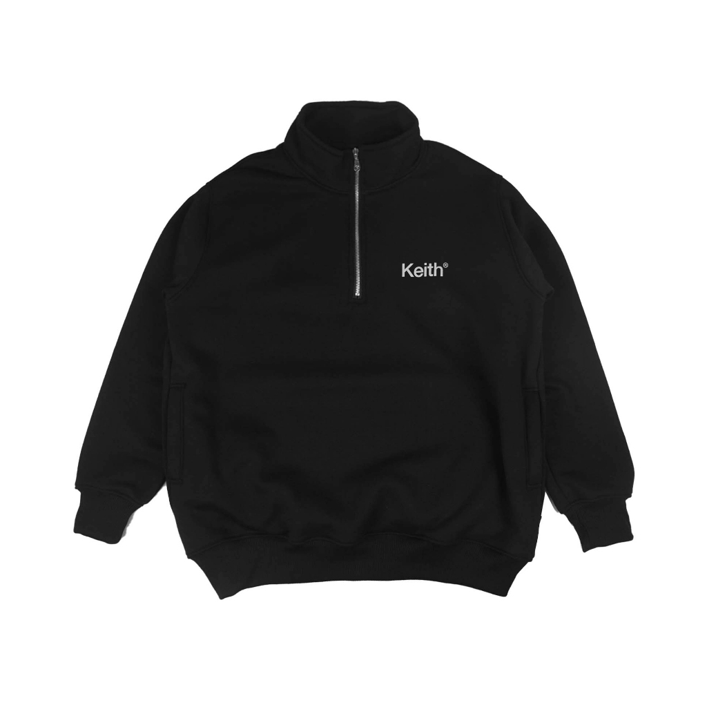 Jual Keith Logo Half Zipp - Black | Shopee Indonesia