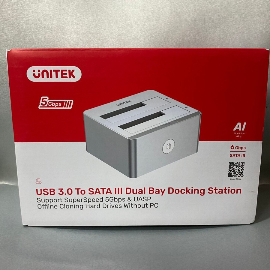 Jual Docking Station USB 3.0 to SATA III Dual Bay Unitek Y-3026 ...
