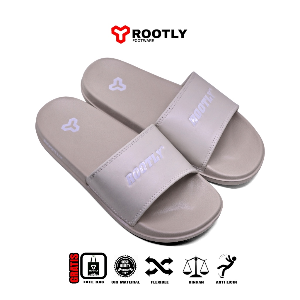 Jual Rootly - Sandal Slipper Begie Polos Simple | Shopee Indonesia