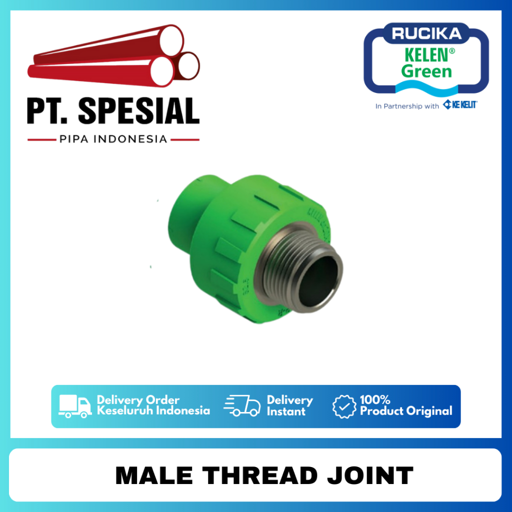 Jual Sock Drat Luar PPR Rucika 50 x 1.1/2" / SDL PPR Rucika / Male Thread Joint PPR - 05 ...