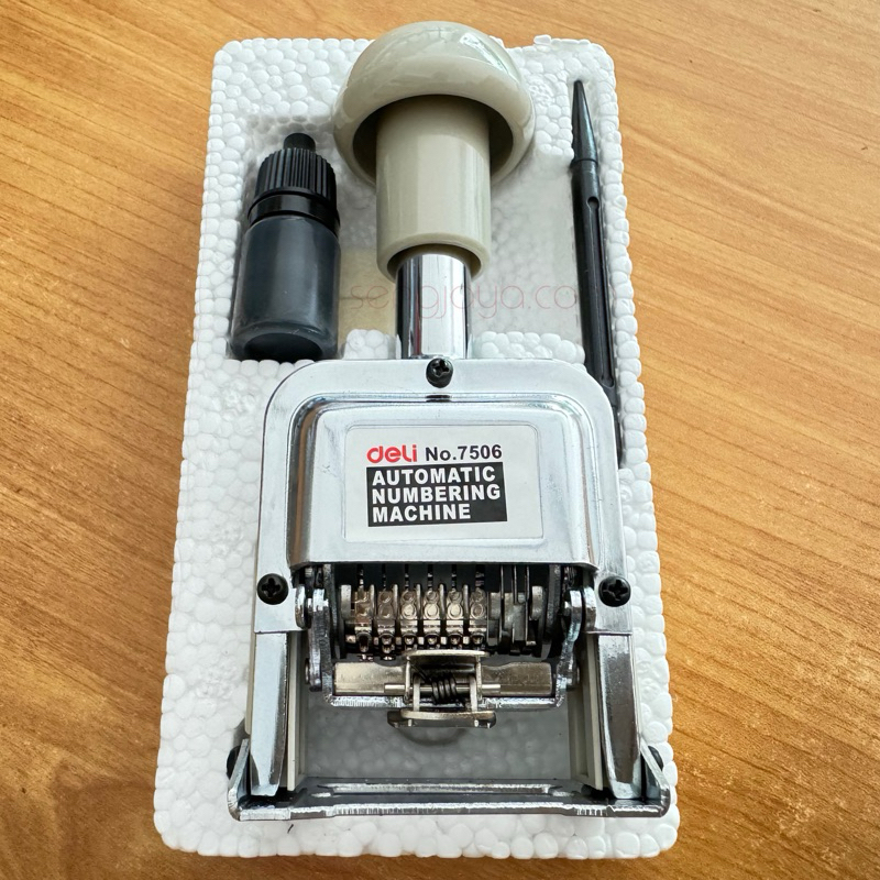 Jual Stempel / Automatic Numbering Machine 6 digit 7506 | Shopee Indonesia