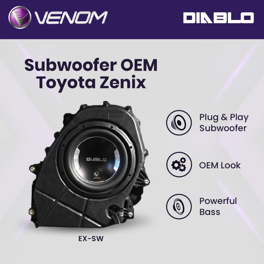 Jual Venom Subwoofer OEM Innova Zenix Diablo Series Plug and Play ...