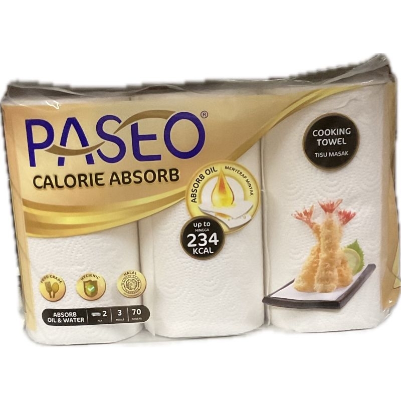 Jual TISSUE PASEO KITCHEN TOWEL 3 ROLL TISU DAPUR PENYERAP MINYAK ...