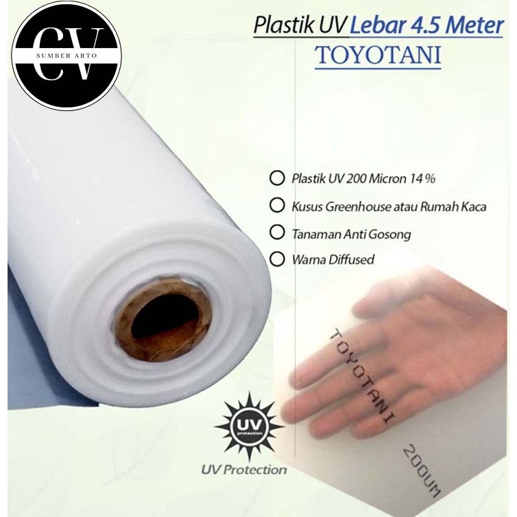 Jual Plastik UV Toyotani 200 Micron Lebar 4.5 meter 1 Roll 50 meter | Shopee Indonesia