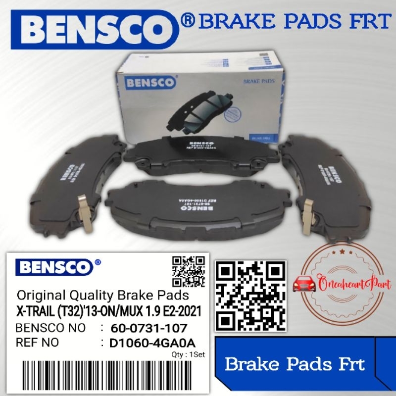 Jual BRAKE PAD KAMPAS REM DEPAN ALL NEW XTRAIL T32 2013ON/MUX 1900CC E2 ...