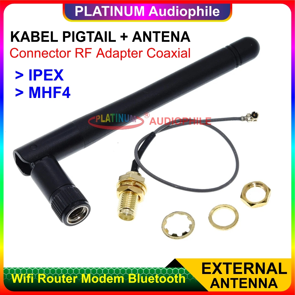Jual Antena External Eksternal Kabel Pigtail IPEX MHF4 Wifi Modem Router Bluetooth 2.4G SMA ...
