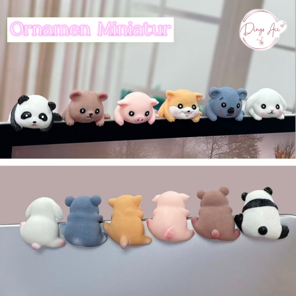 Jual Ornamen Miniatur Intip Motif Hewan Lucu untuk Hiasan Hp Laptop ...