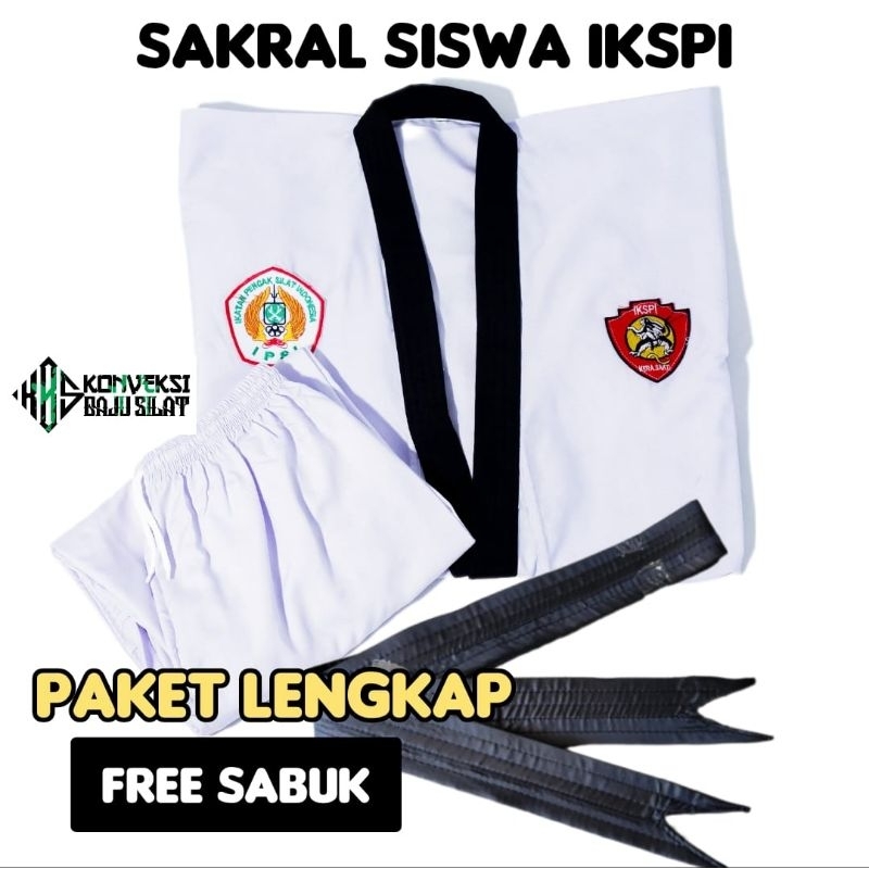 Jual SAKRAL SISWA IKSPI KERA SAKTI FREE SABUK / SERAGAM PENCAK SILAT / SERAGAM BELADIRI | Shopee ...