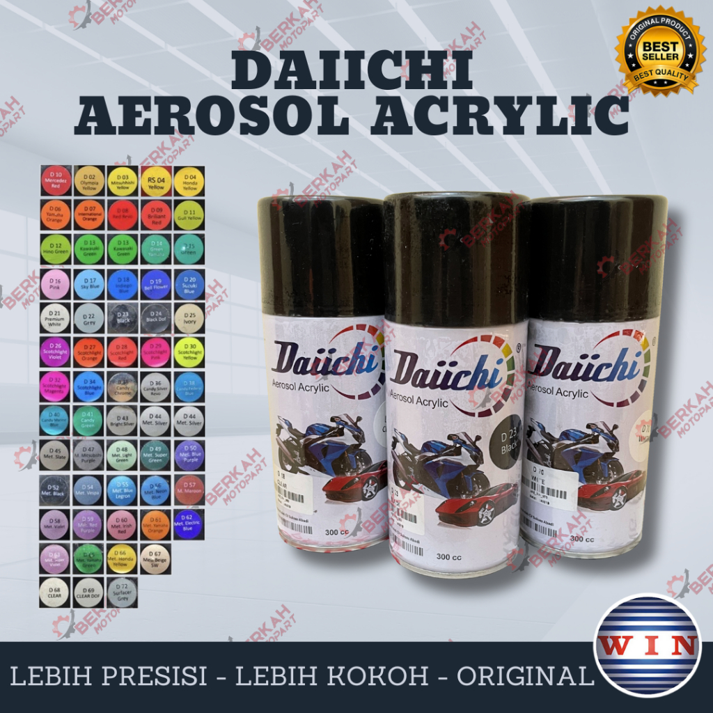 Jual Pilok Pilox Cat Semprot Body Daiichi Aerosol Acrylic 300cc Harga ...
