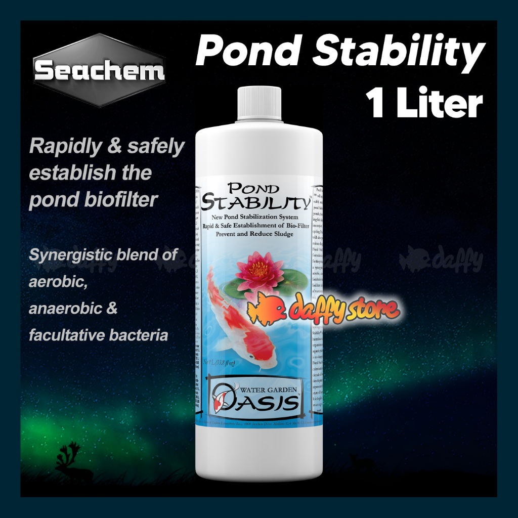 Jual Seachem Pond Stability 1L Liter Oasis (bacteria biofilter) bakteri ...