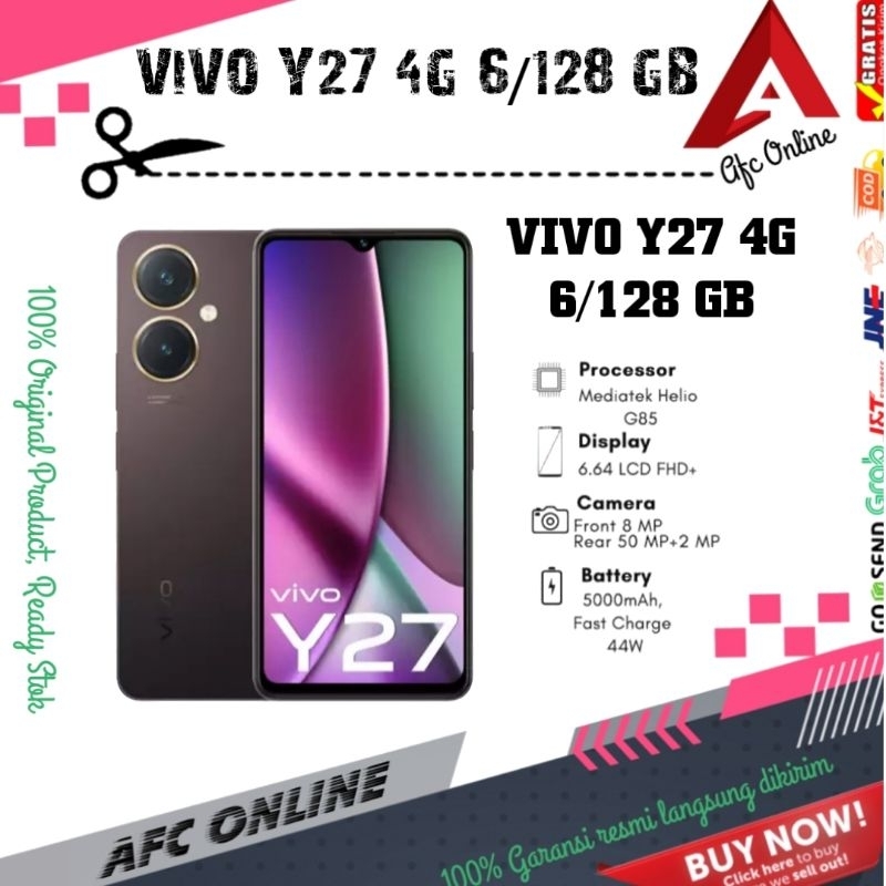 Jual New Vivo Y27 4G 6/128GB Resmi No Repack | Shopee Indonesia
