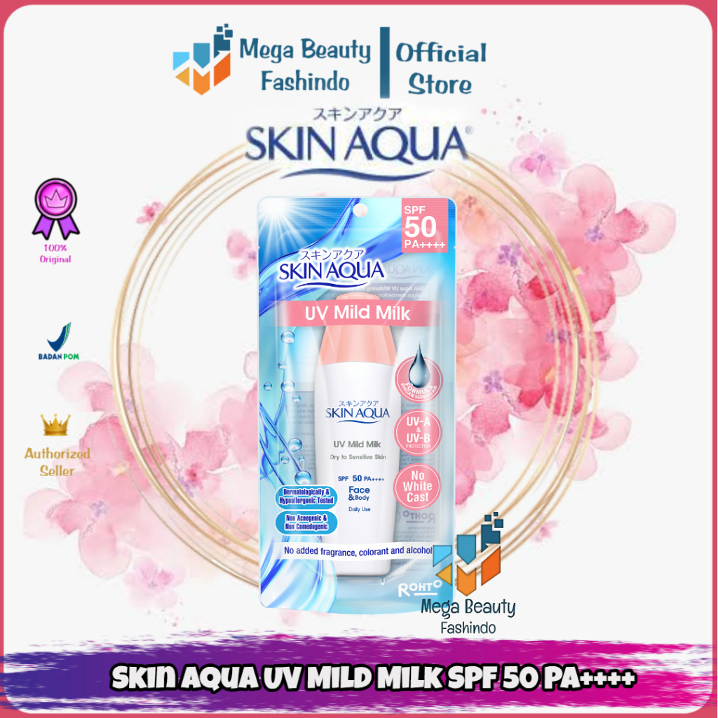 Jual Skin Aqua UV Mild Milk SPF 50 PA++++ For Dry - Sensitif Skin 40gr ...