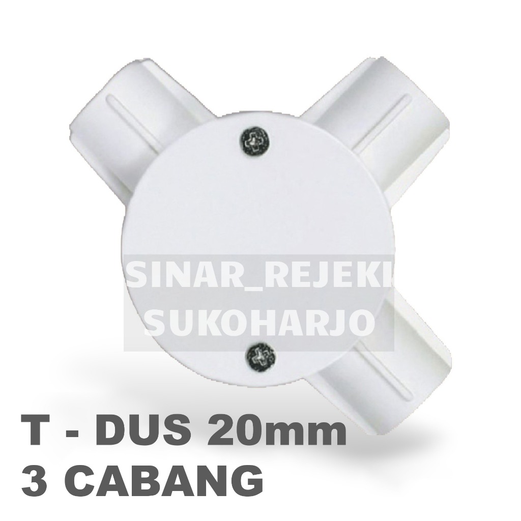 Jual T dus Putih baut 3 jalur Tdus T-dus 20mm Cabang 3 | Shopee Indonesia