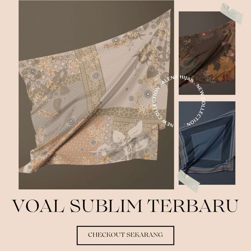 Jual Em3 Scarf, Voal Sublim Part 2 | Hijab Segiempat Motif Lasercut Terbaru | Shopee Indonesia