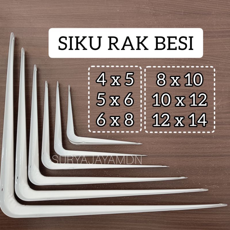 Jual SIKU RAK BESI / SIKU DINDING L 4 INCH X 5 INCH TEBAL / RAK BESI ...