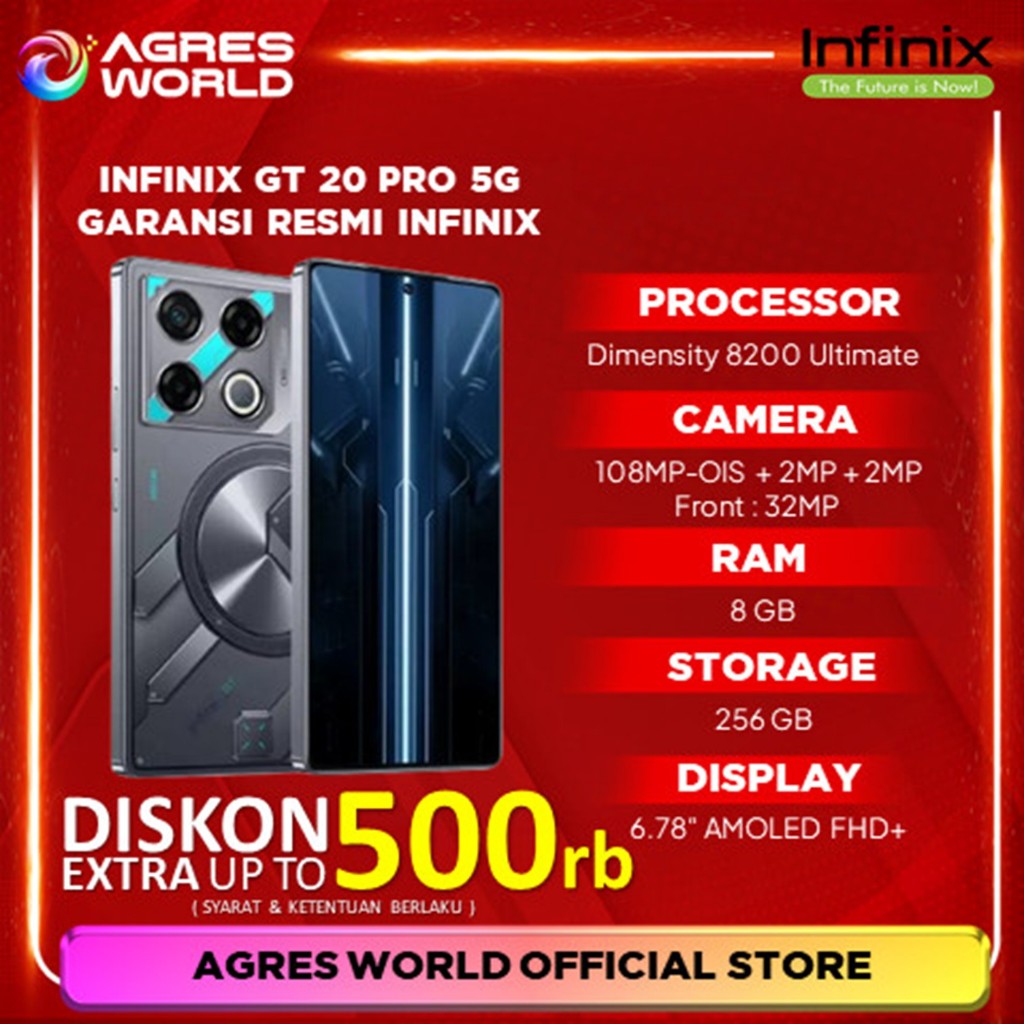Jual [FREE COOLER] Infinix GT 20 Pro 5G 8/256 Mediatek Dimensity 8200 ...