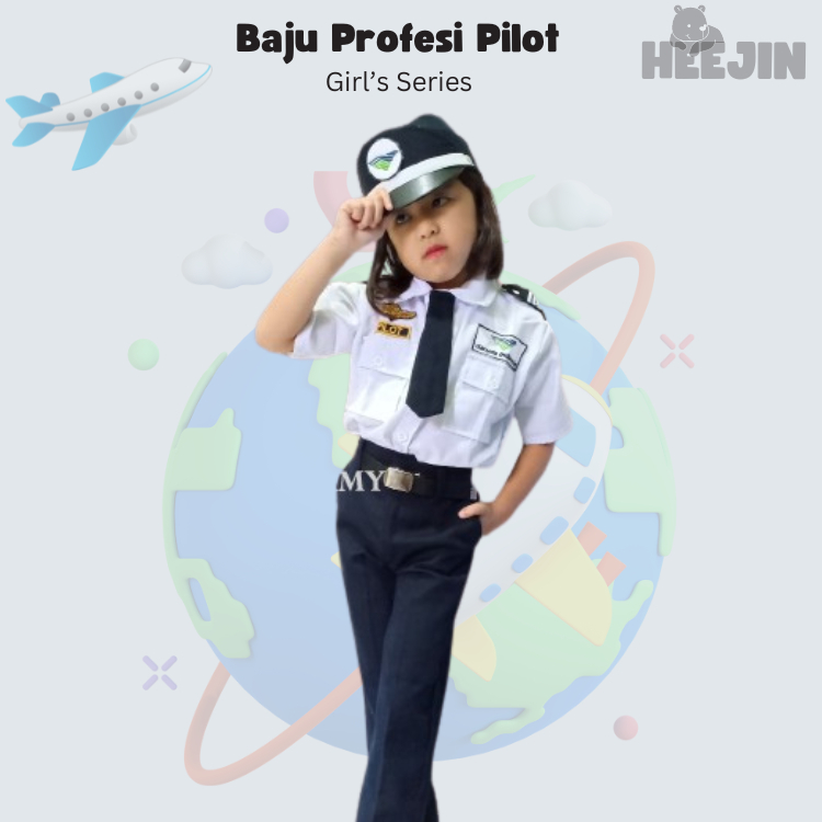 Jual HEEJIN Baju Profesi Anak Pilot Perempuan Maskapai Penerbangan ...
