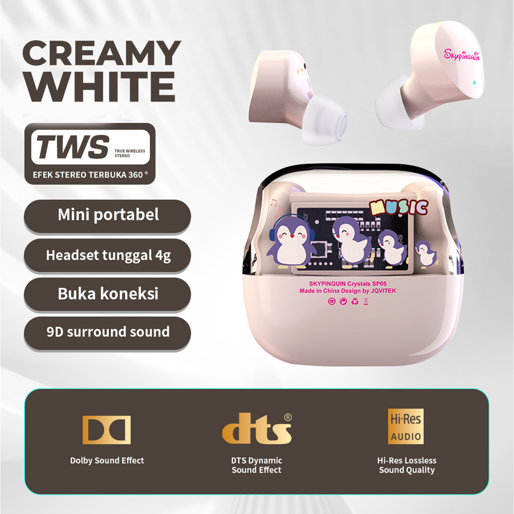 Jual Jovitech 2024 Baru Headset Love Heart Cute Mini TWS 2 Ways Model ...