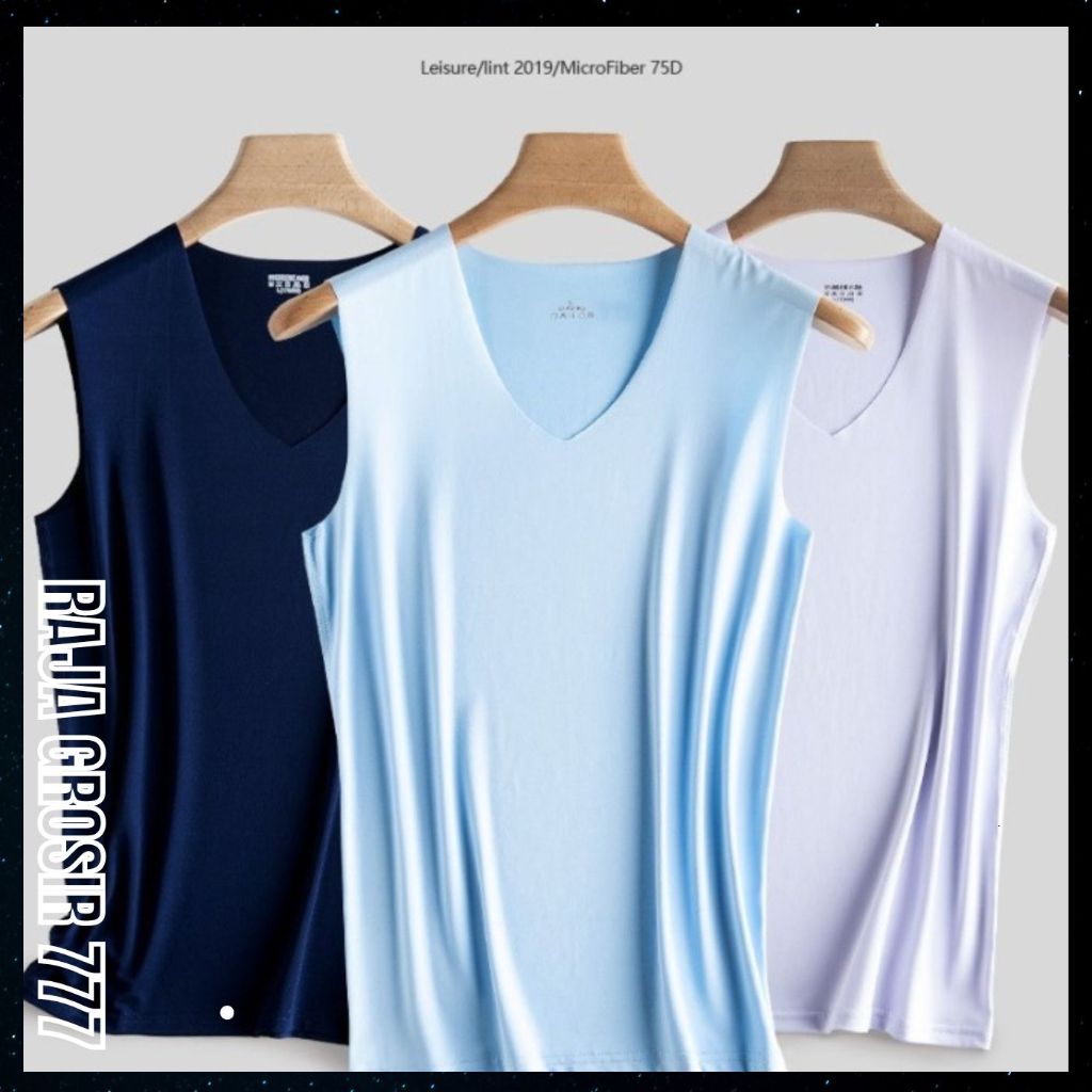 Jual Baju Kutang Pria Baju Dalaman Singlet Adem Halus Katun Ice Silk ...