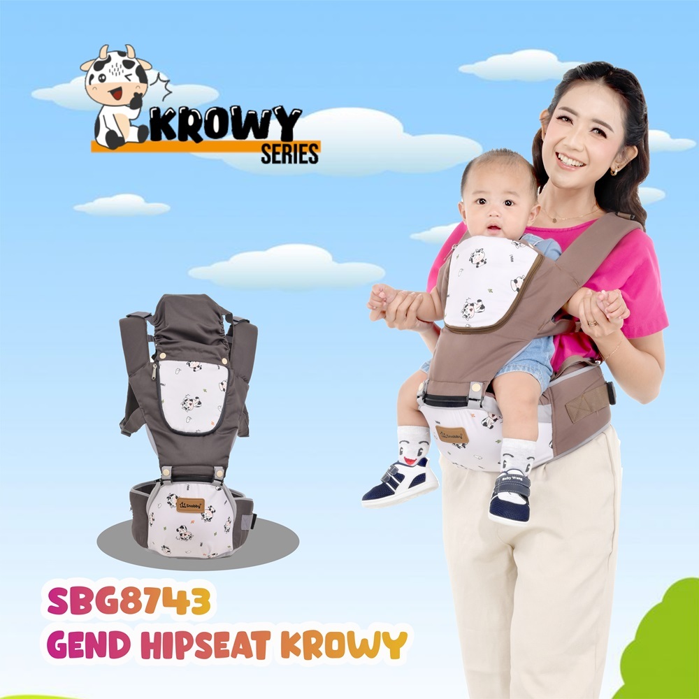 Jual Snobby Gendongan Bayi Hipseat 6 Posisi + Saku Sirkulasi Krowy Series - SBG 8743 | Shopee ...