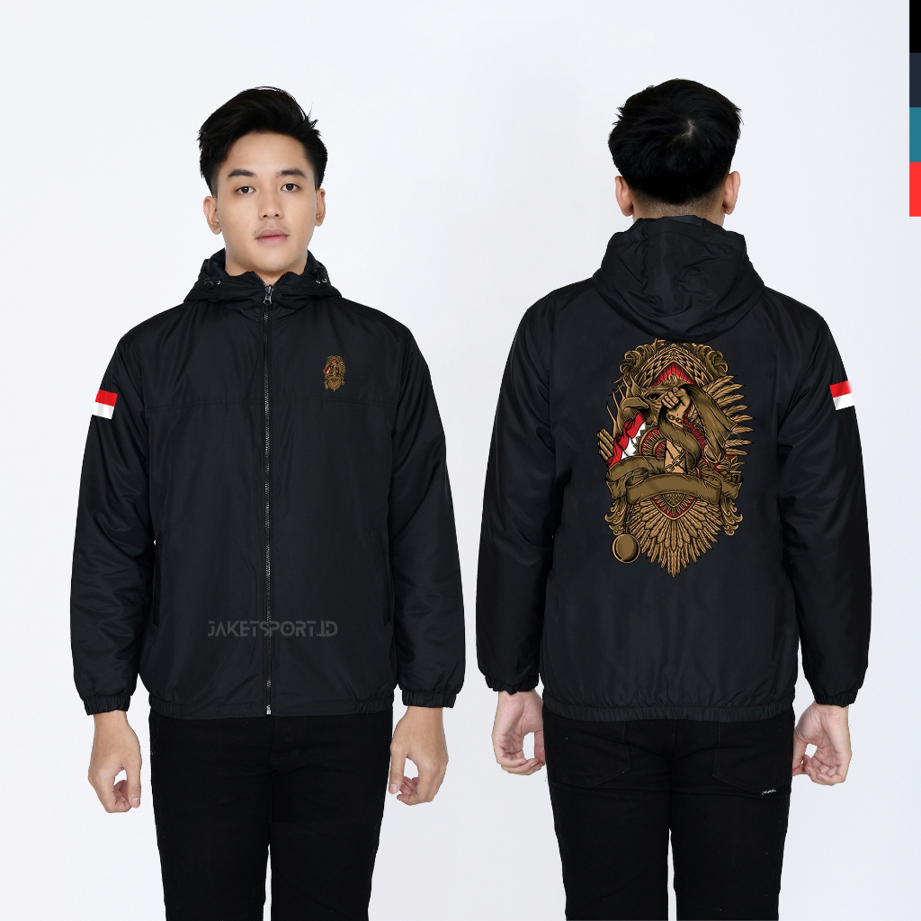 Jual JAKET CUSTOM GARUDA KEREN CASUAL WINDBREAKERS CUSTOM KEREN PARASUT ...