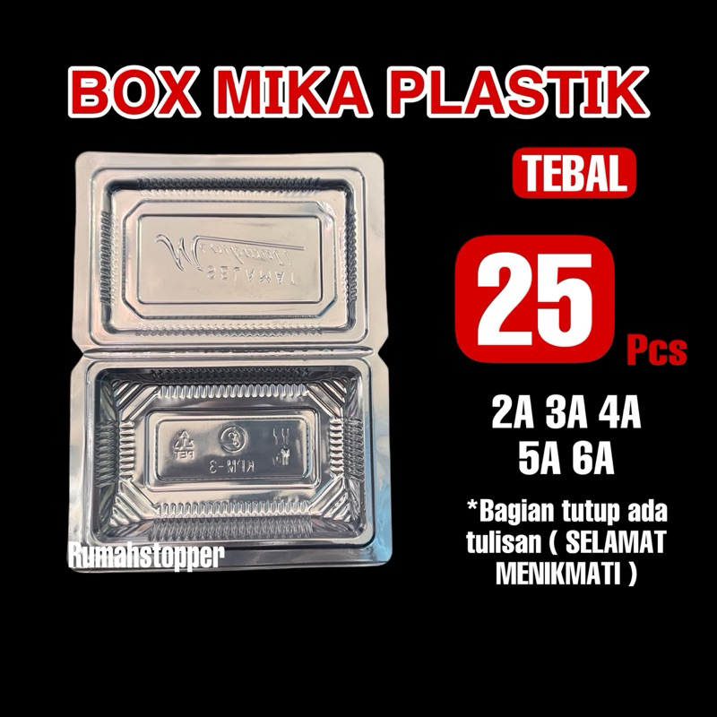Jual Plastik Mika Kue / Box Mika Plastik / Mika Plastik isi 25 Pcs ...