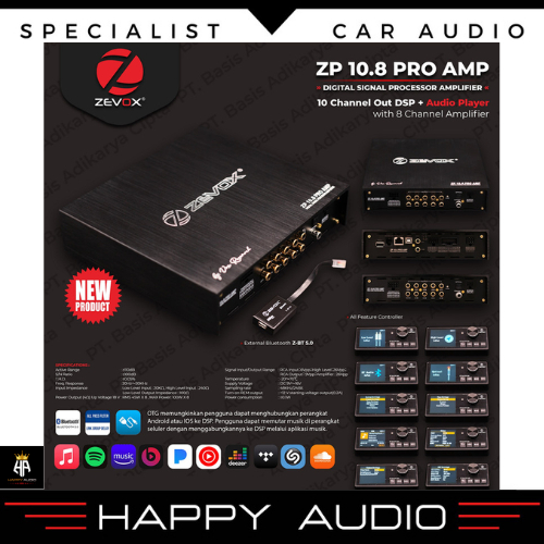 Jual Digital Sound Processor ZEVOX ZP 10.8 PRO AMP DSP 10CH Built in ...