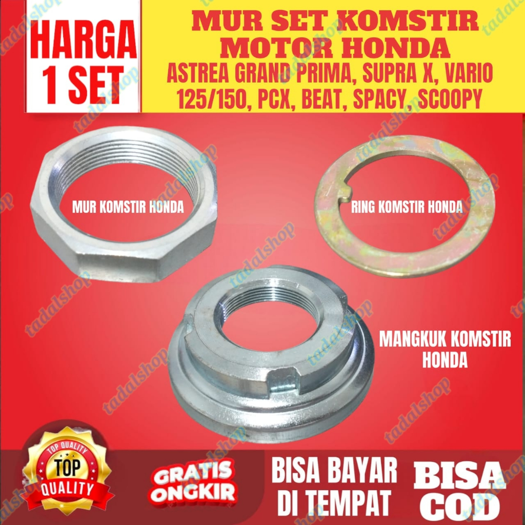 Jual mur set komstir mur baut mangkok komstir honda grand supra x vario ...