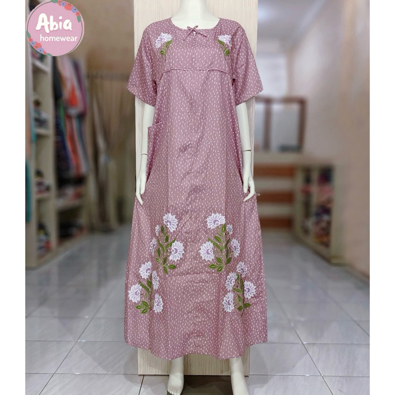 Jual Daster Katun Jepang Bordir Khas Malang - Busui Friendly (Pink ...